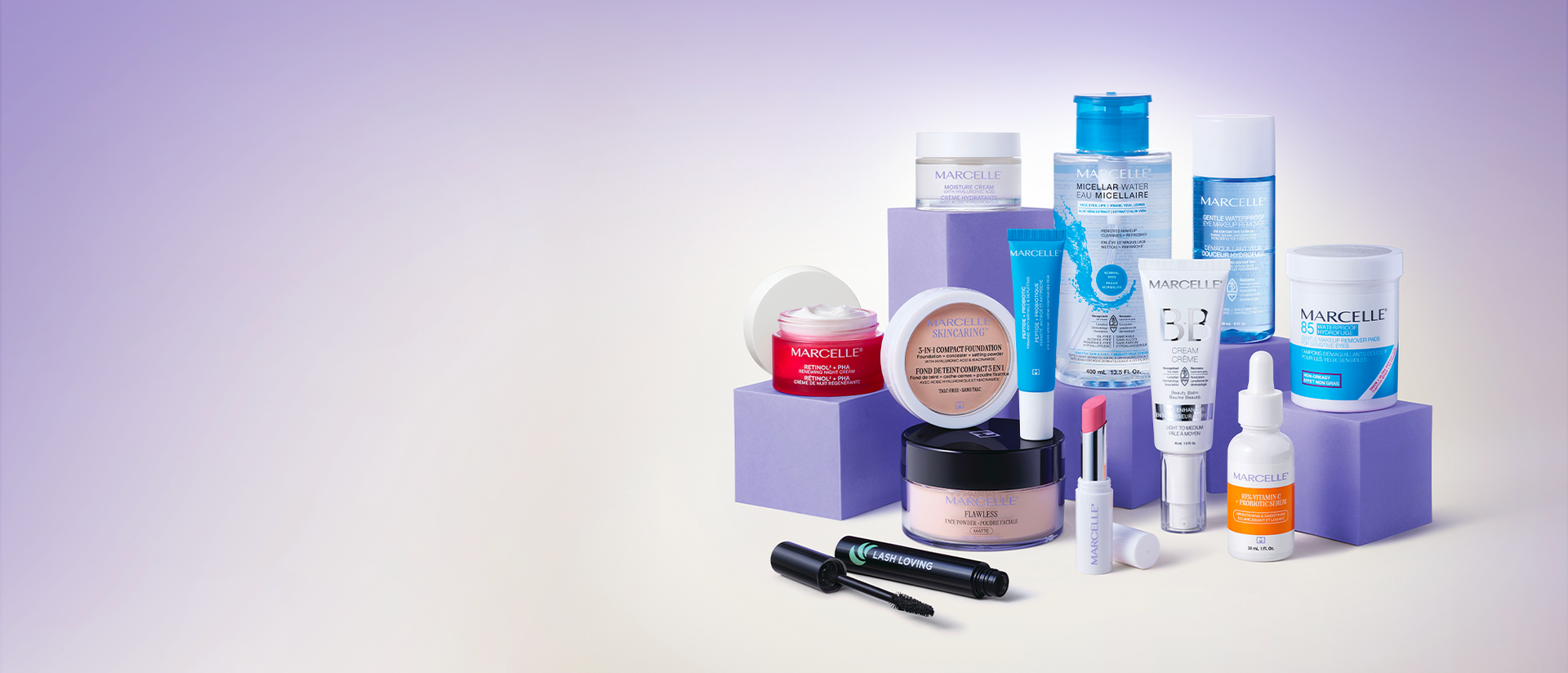 Marcelle: Skin Care, Makeup, Cleansers, Cosmetics